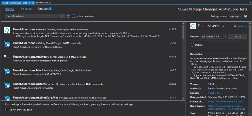 Aspnet Core Unit Testing With Fluentassertions 1770