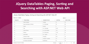 JQuery DataTables Paging, Sorting and Searching with ASP.NET Web API