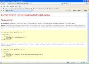 Handling Errors and Exceptions in ASP.NET
