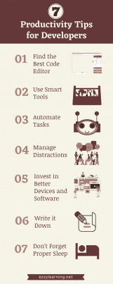 7 Productivity Tips for Developers (Infographic)