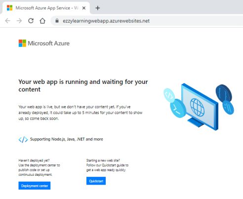 Create Azure App Services using Azure Portal