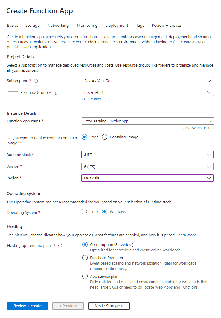 Creating Azure Function Apps In Azure Portal