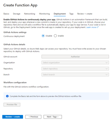 Creating Azure Function Apps in Azure Portal