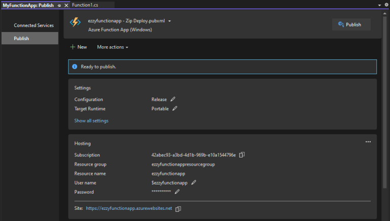 Create and Deploy Azure Function Apps in Visual Studio 2022