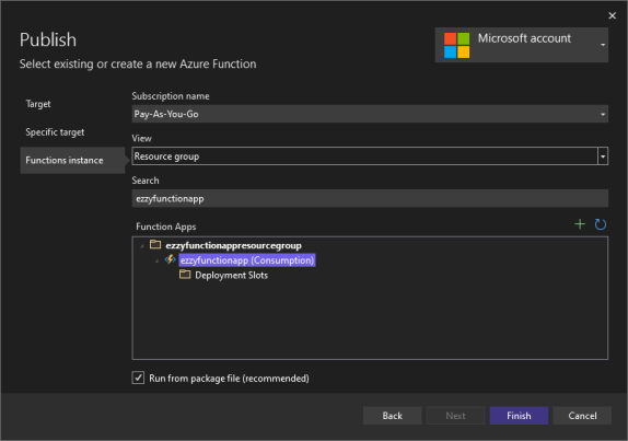 Create and Deploy Azure Function Apps in Visual Studio 2022